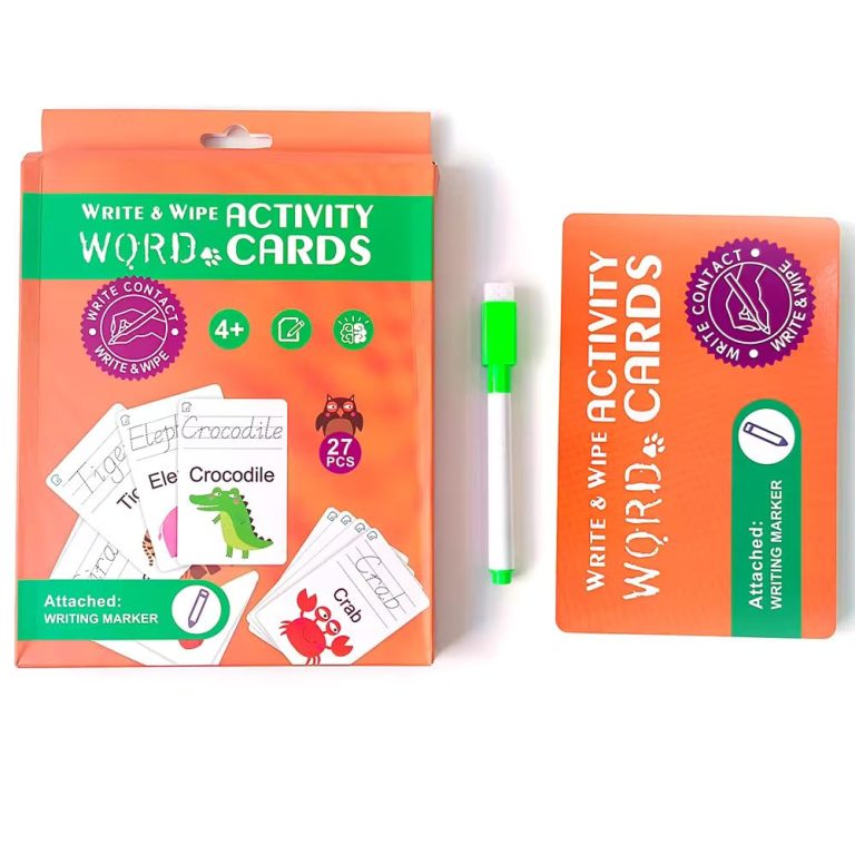 Reusable Write & Wipe Learning Flash Cards for Kids – Fun Educational ...